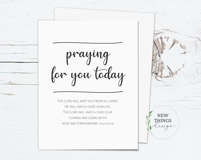 Youve Been Prayed for Greeting Card Prayer Card, Bible Verse Card ...