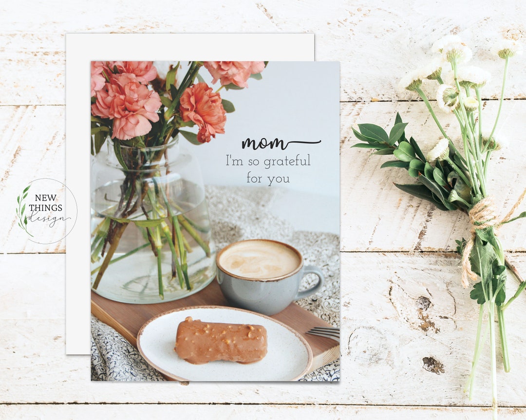 Mom I'm so Grateful for You Greeting Card | Mother's Day Card ...