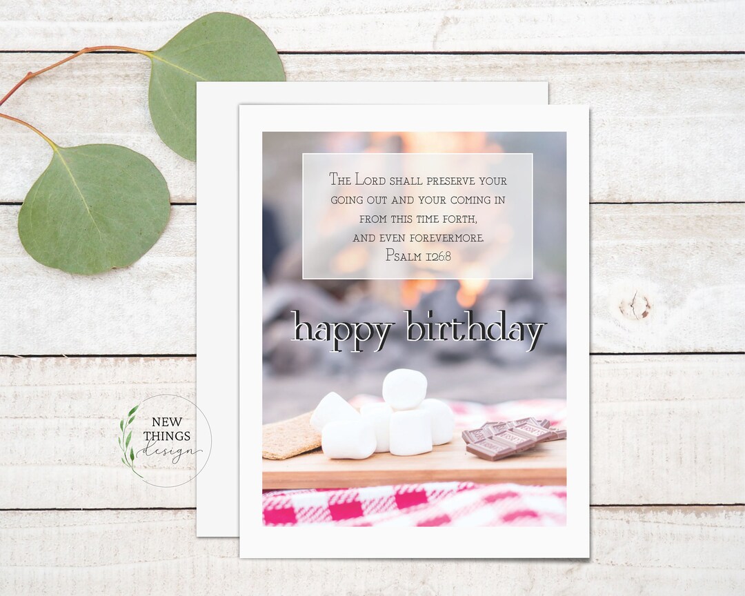 Summer Happy Birthday Smores Birthday Card | Campfire Birthday Card ...