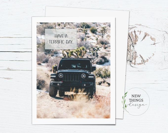 Good Luck Jeep Card - Etsy