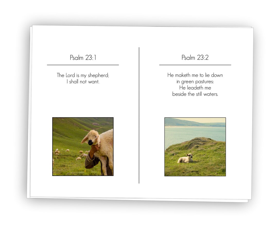 Bible Memory Printable | Psalm 23 | KJV | Kids Bible Verses Printable ...