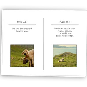 Bible Memory Printable | Psalm 23 | KJV | Kids Bible Verses Printable ...