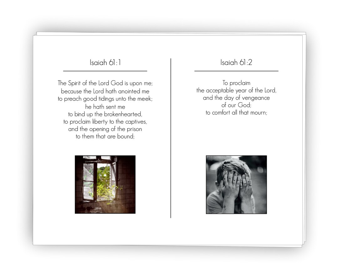 Bible Memory Printable | Isaiah 61 | KJV | Kids Bible Verses Printable ...