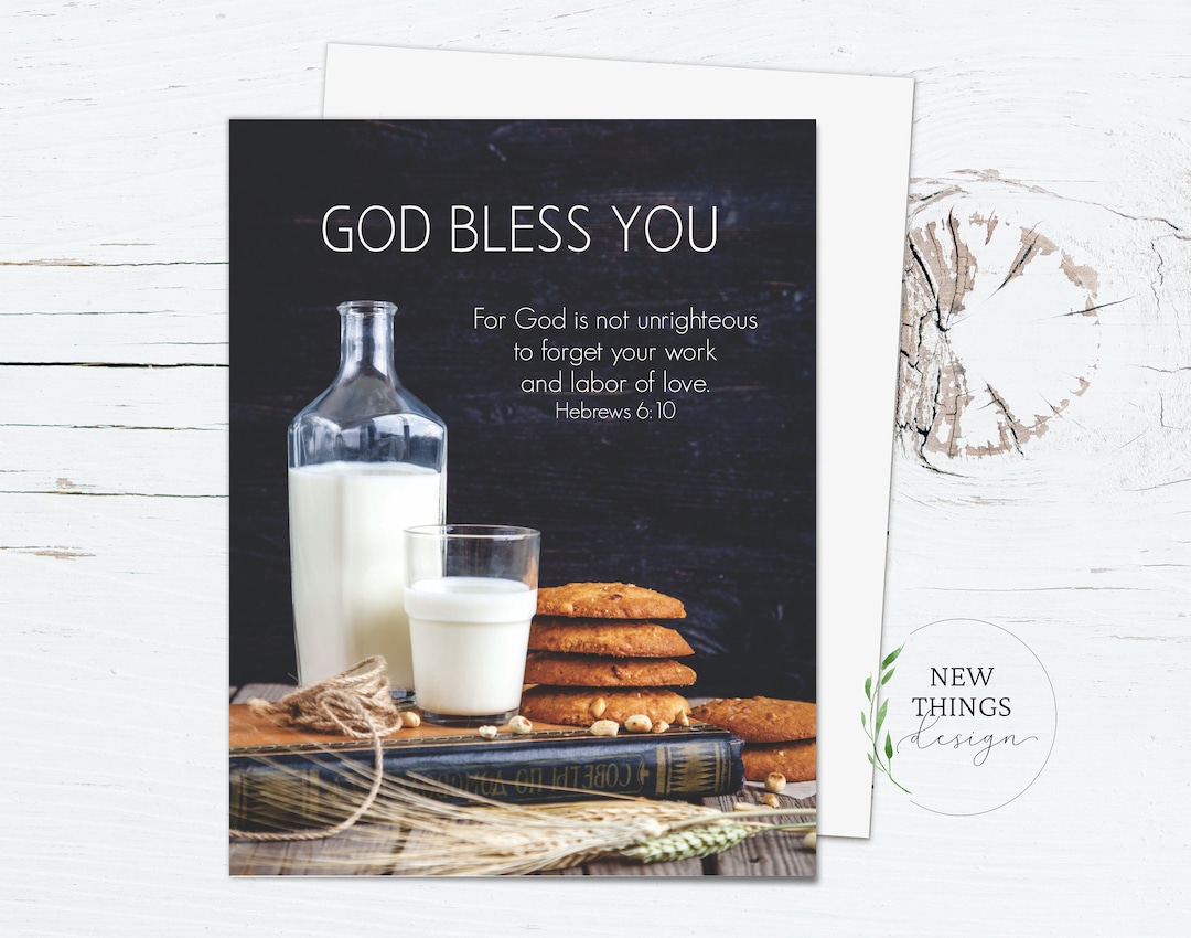 God Bless You Card | Ministry Card | Appreciation Card | Teacher Card ...