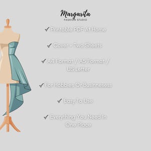 Sewing Planner for Sewing Order Organization / Measurement Chart ...