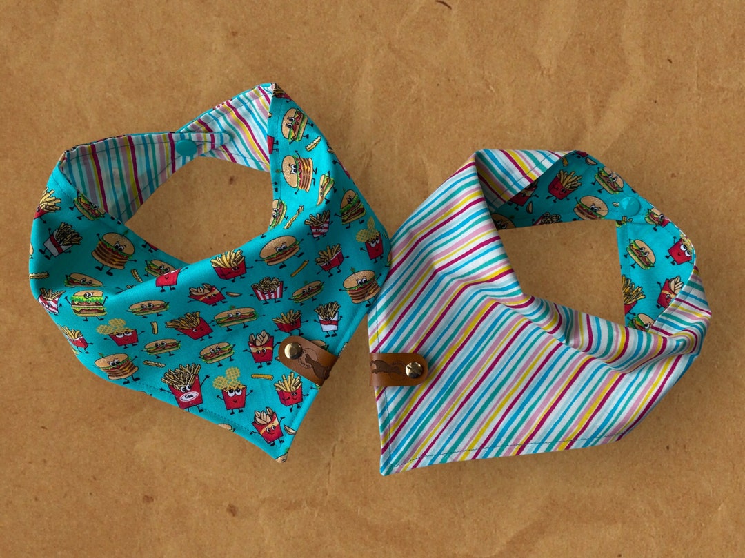 Burgers and Fries Dog Bandana, Fast Food Bandana, Pet Bandana - Etsy