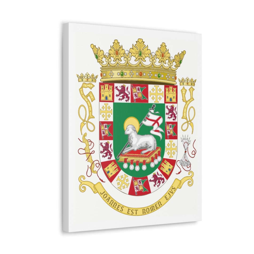 Escudo de Armas de Puerto Rico 16 w x 20 H - Etsy España