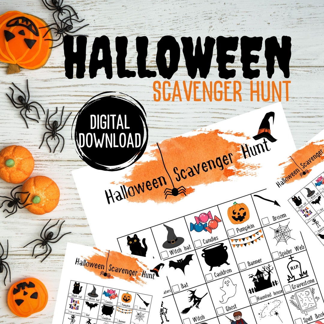 Printable Halloween Scavenger Hunt Activity, Fall Scavenger Hunt ...