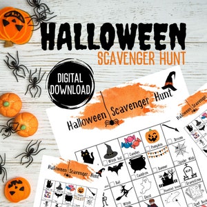 Printable Halloween Scavenger Hunt Activity, Fall Scavenger Hunt ...