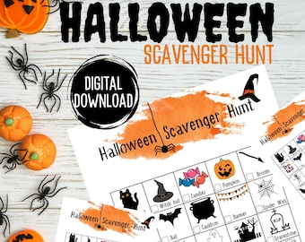Printable Halloween Scavenger Hunt Activity, Fall Scavenger Hunt ...