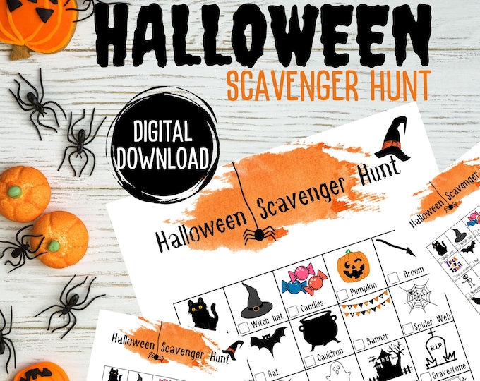 Printable Halloween Scavenger Hunt Activity, Fall Scavenger Hunt ...