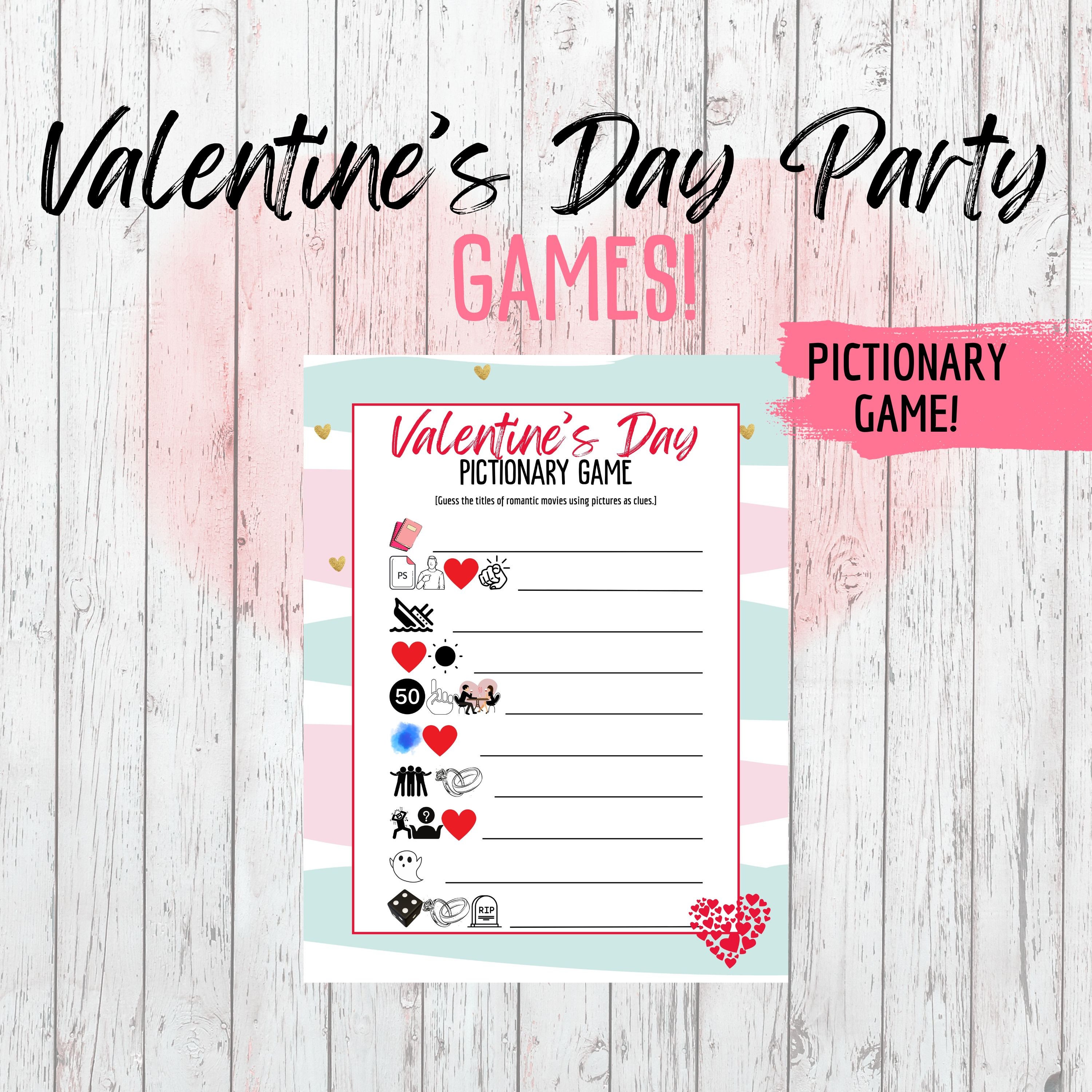 Valentines Day Printable Games Bundle, Valentine's Day Party Games and ...