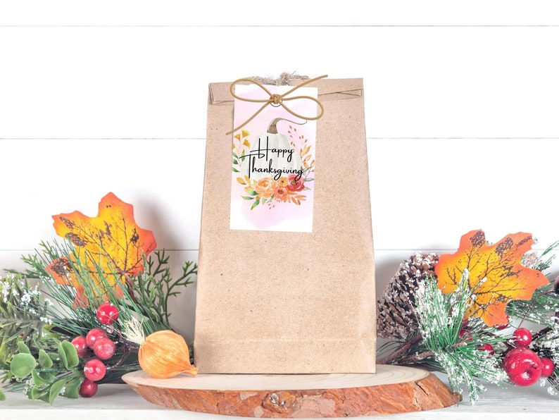 Printable Thanksgiving Gift Tags, Digital Download Holiday Gift Tags ...