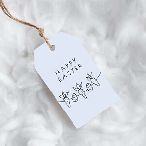 Minimalist Easter Gift Tags, Printable Easter Thank You Tags, Easter ...