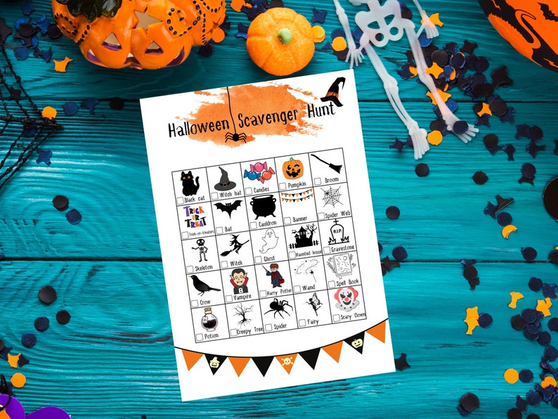 Printable Halloween Scavenger Hunt Activity Fall Scavenger - Etsy