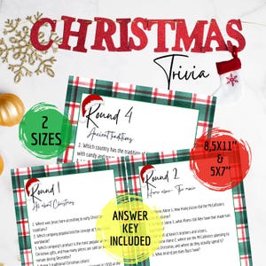 Printable Christmas Theme Party Triva, Holiday Party Quiz, Fun ...