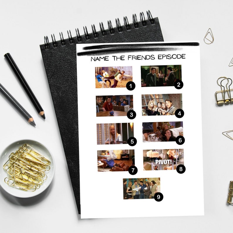 Friends TV Show Party Game, Printable Friends Trivia, Trivia Questions ...