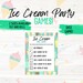 Ice Cream Party Game Bundle, Birthday Party Activities, Kids Activity ...