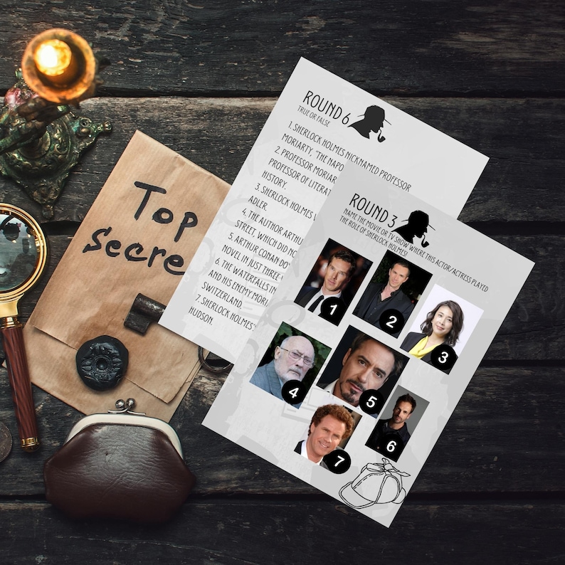 Printable Sherlock Holmes Party Game Questions and Answers, Sherlock ... Printable Sherlock Holmes Party Game Questions and Answers, Sherlock ...