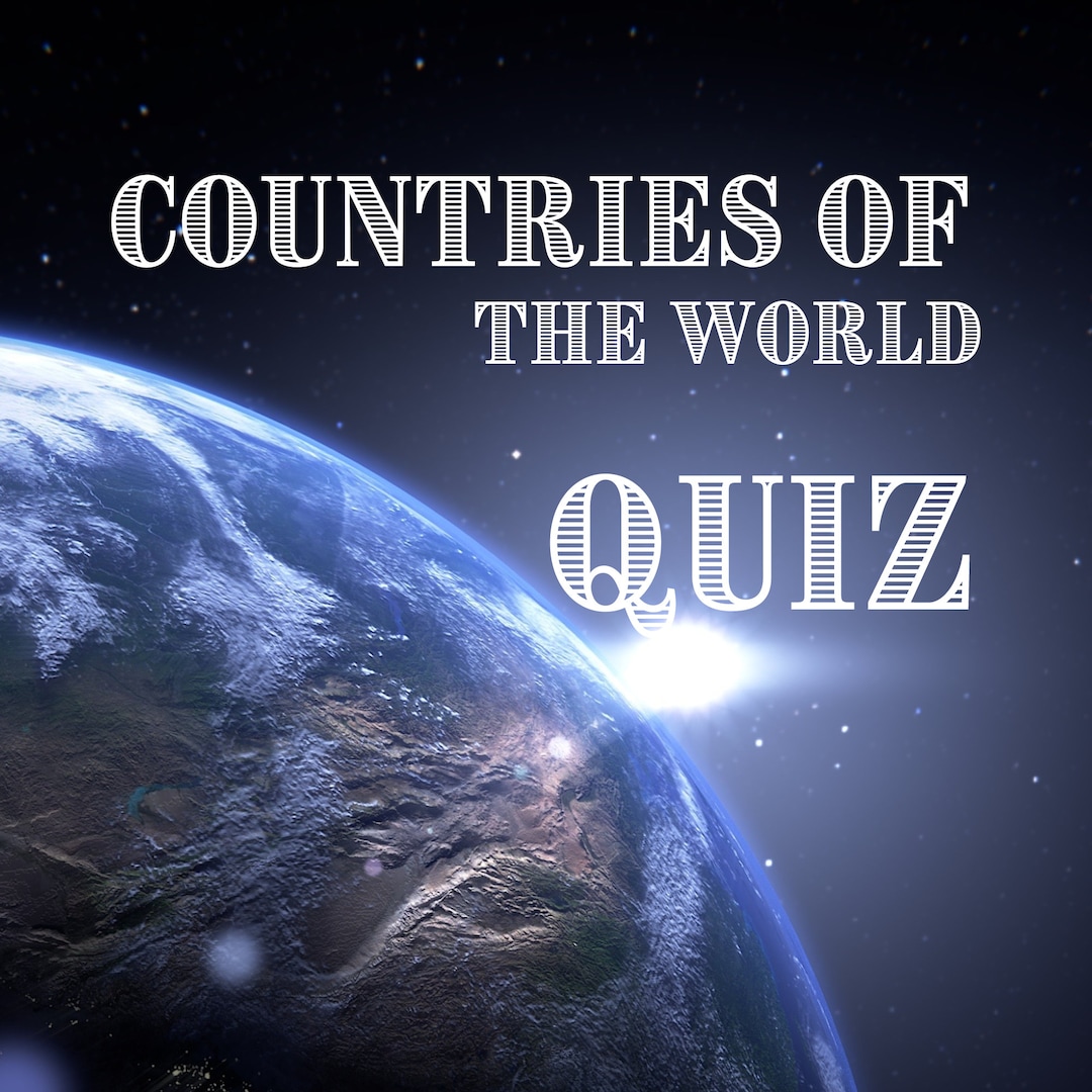 Countries of the World Party Game, Printable World Map Quiz Game for ...