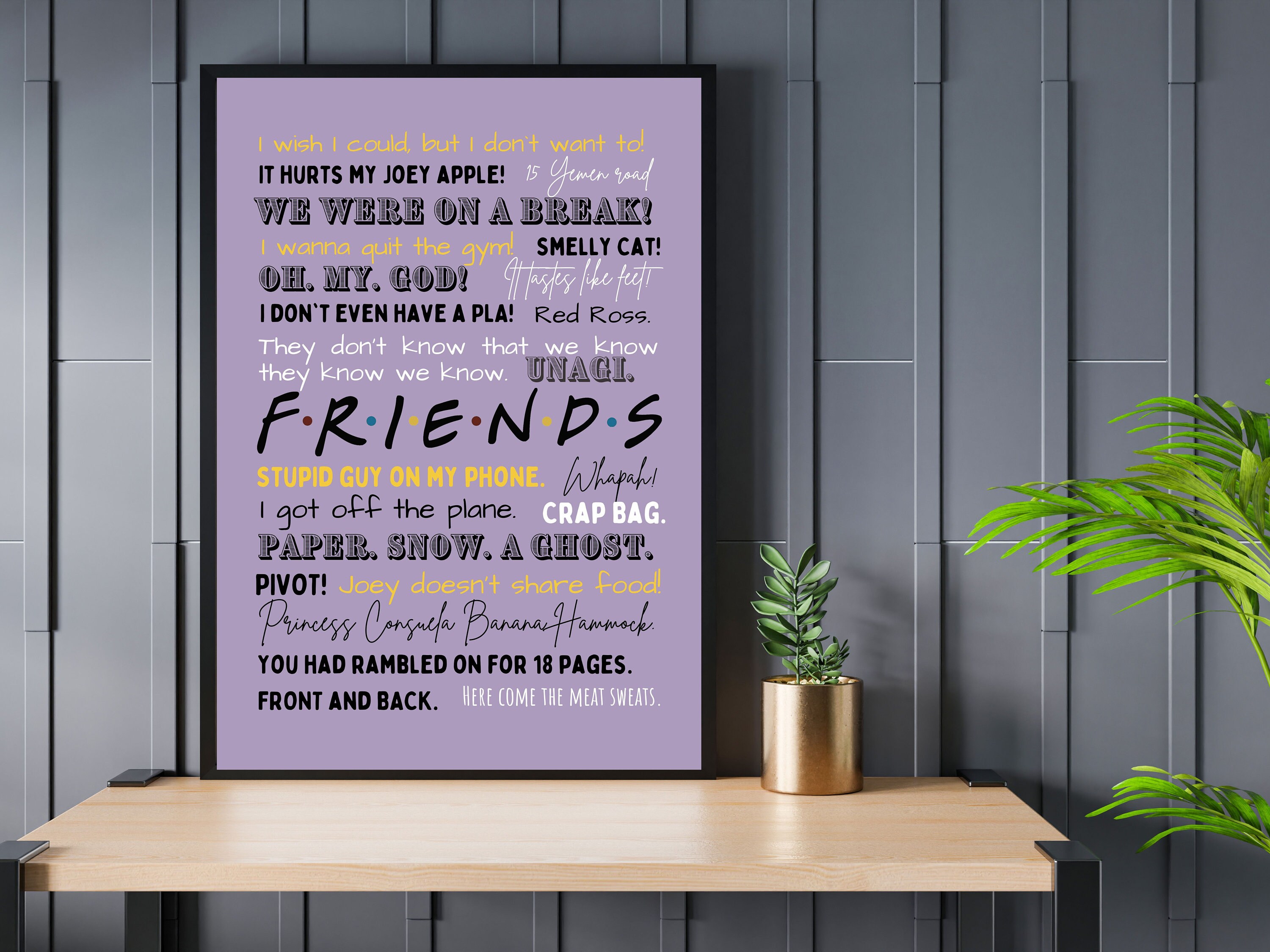 Printable Friends TV Show Wall Art Set of 3, Home Decor, Friends Poster ...