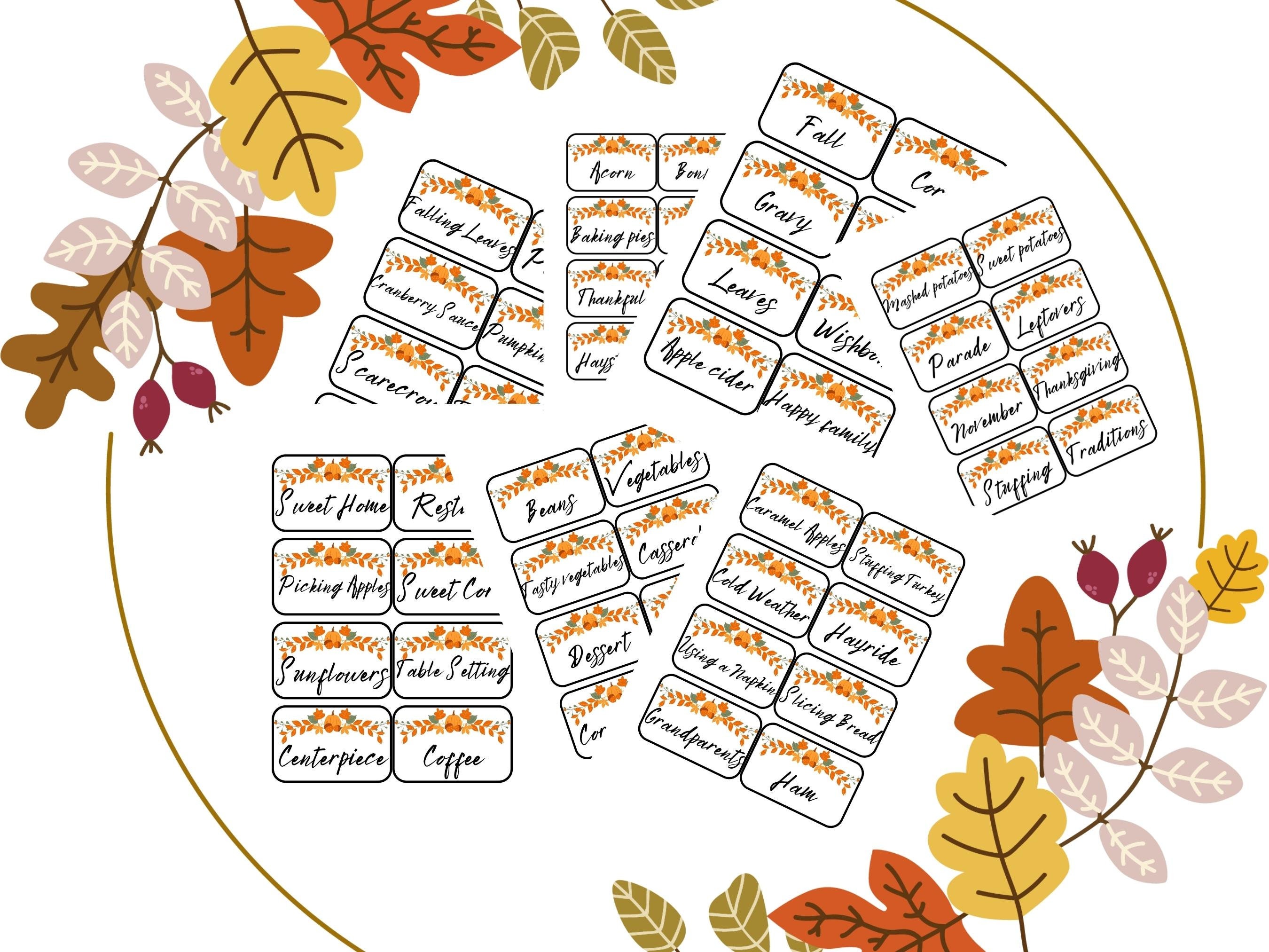 Printable 80 Thanksgiving CHARADES CARDS Holiday Party Game - Etsy