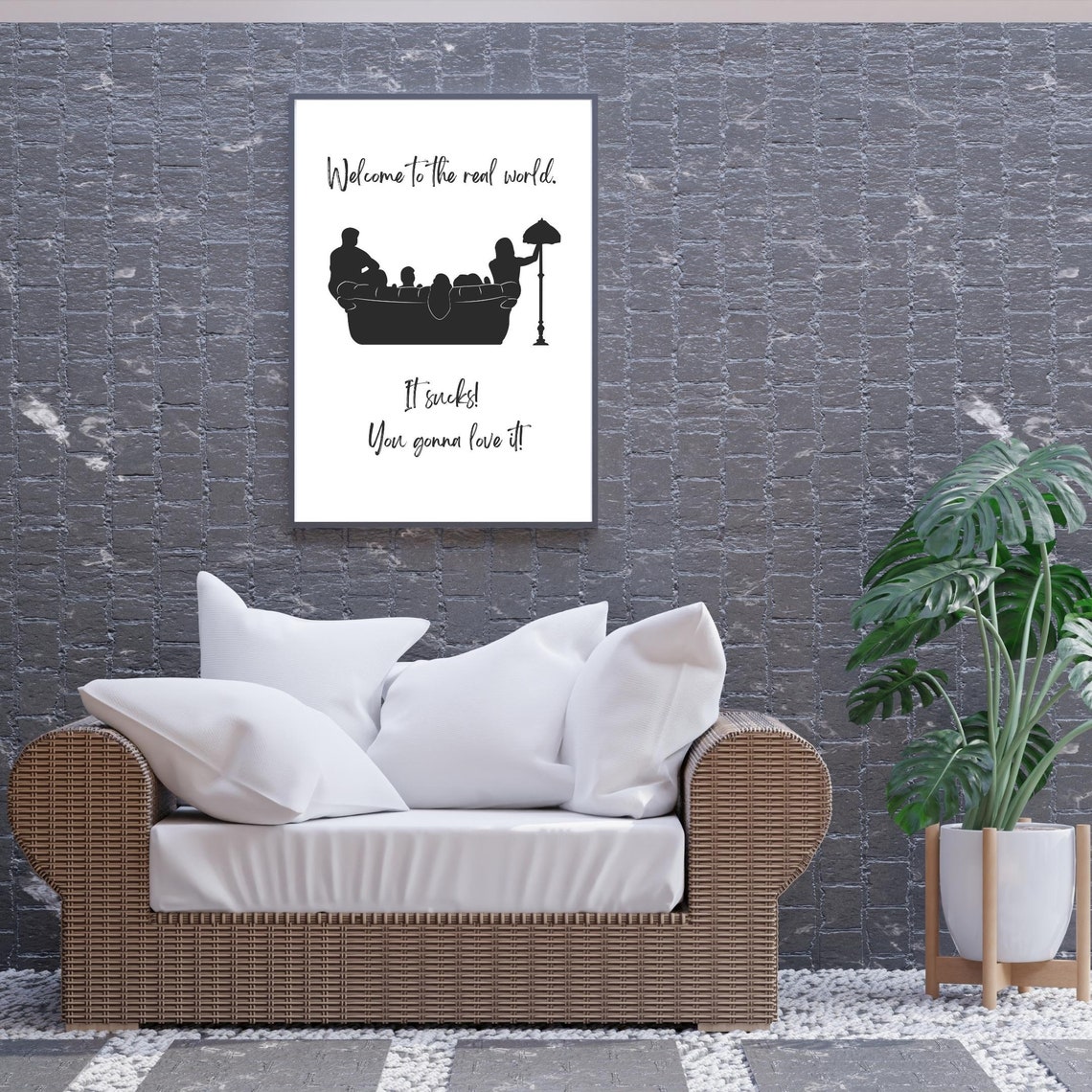 Printable Friends TV Show Wall Art Welcome to the Real World, Home ...
