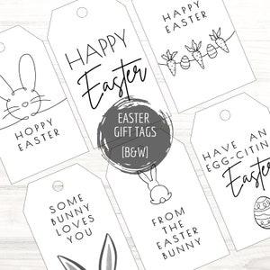 Minimalist Easter Gift Tags, Printable Easter Thank You Tags, Easter ...