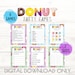 Donut Party Games Printable, Doughnut Theme Party Games Bundle, Donut ...