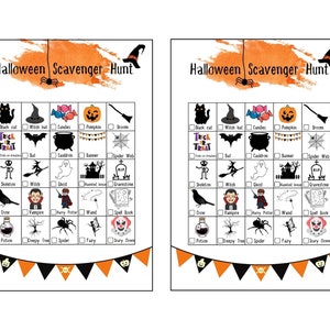 Printable Halloween Scavenger Hunt Activity Fall Scavenger - Etsy
