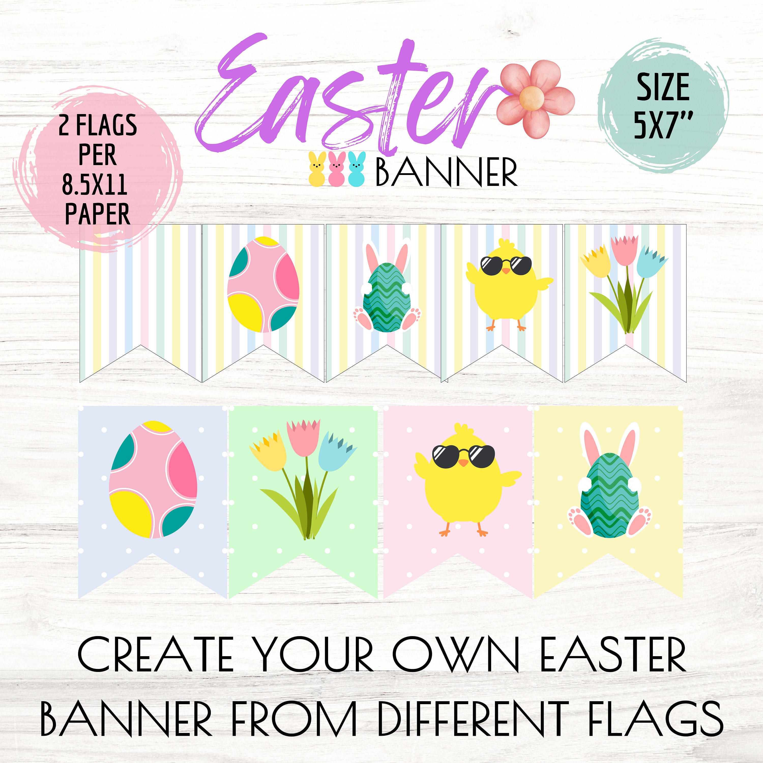 Happy Easter Banner, Printable Easter Banner, Easter Party Decoration ...