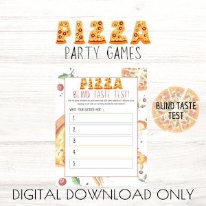 Pizza Party Games Printable, Pizza Theme Party Games Bundle, Pizza ...