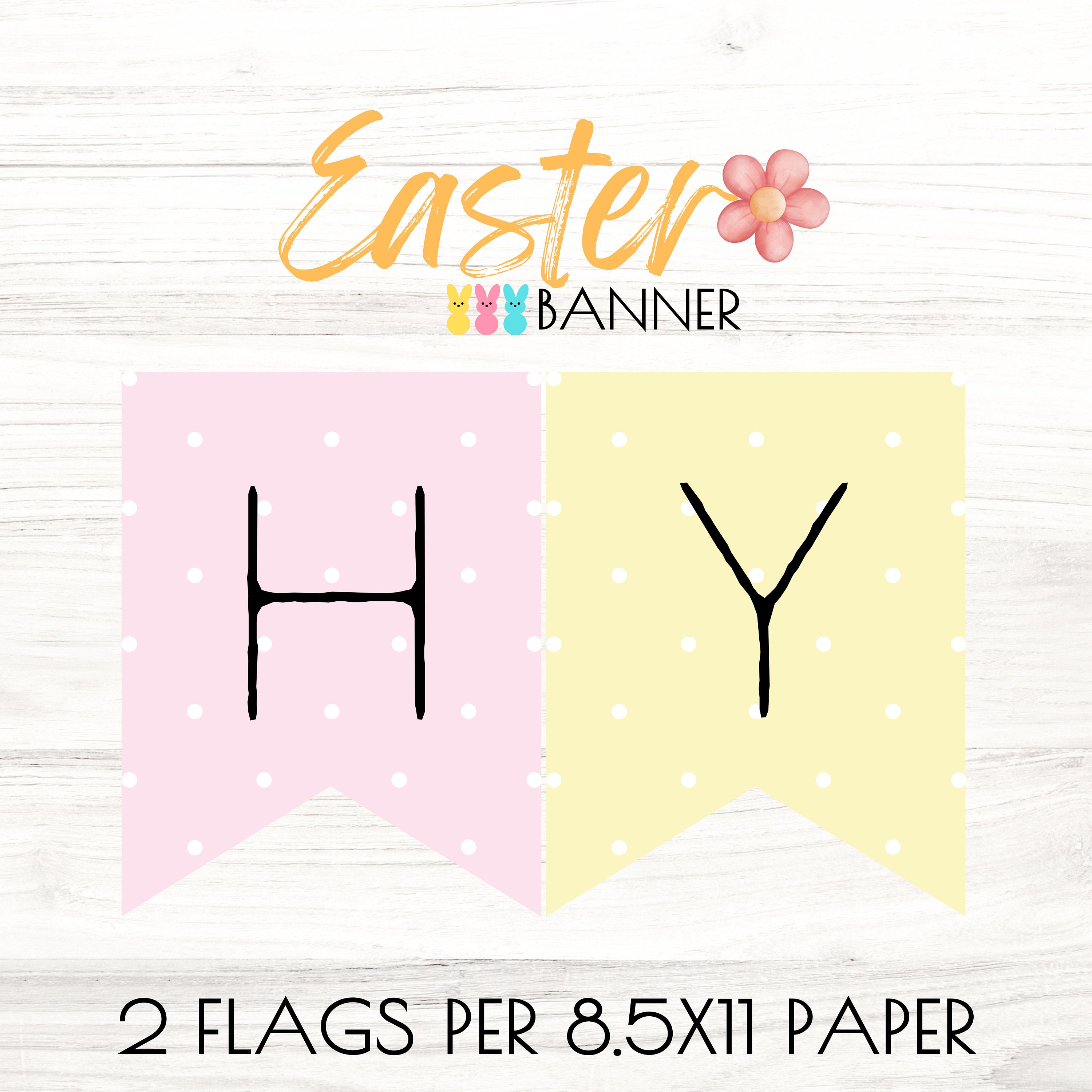 Happy Easter Banner, Printable Easter Banner, Easter Party Decoration ...