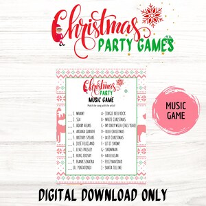 Christmas Party Printable Games Bundle, Christmas Theme Party Kids ...