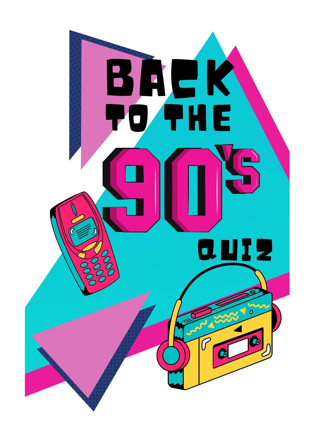 90s Themed Party Game Printable, Back to the 90s Trivia Game, Trivia ...