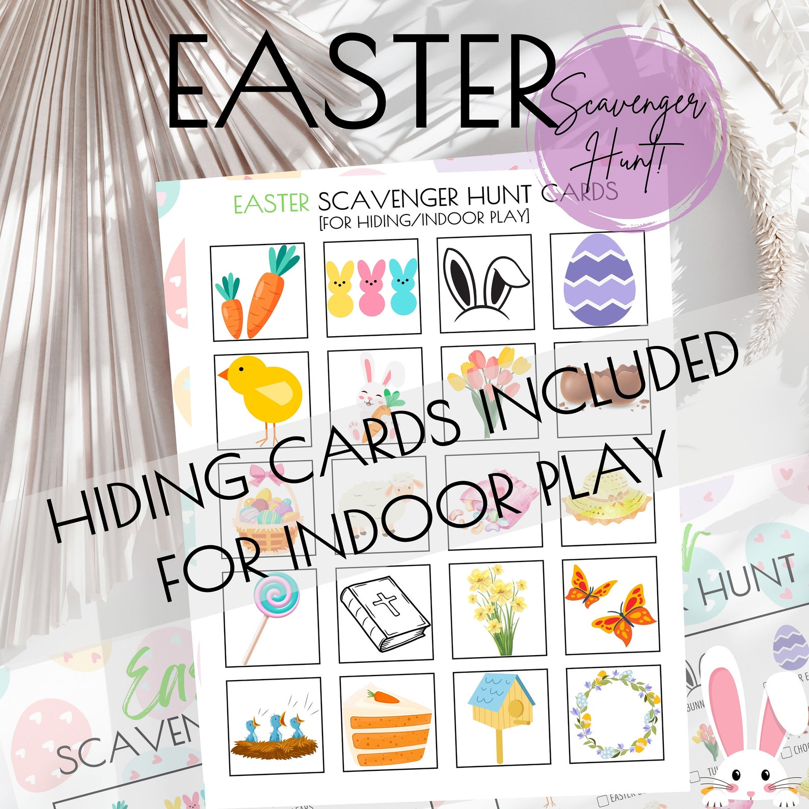 Easter Scavenger Hunt Printable for Kids, Easter Family Party Game ...