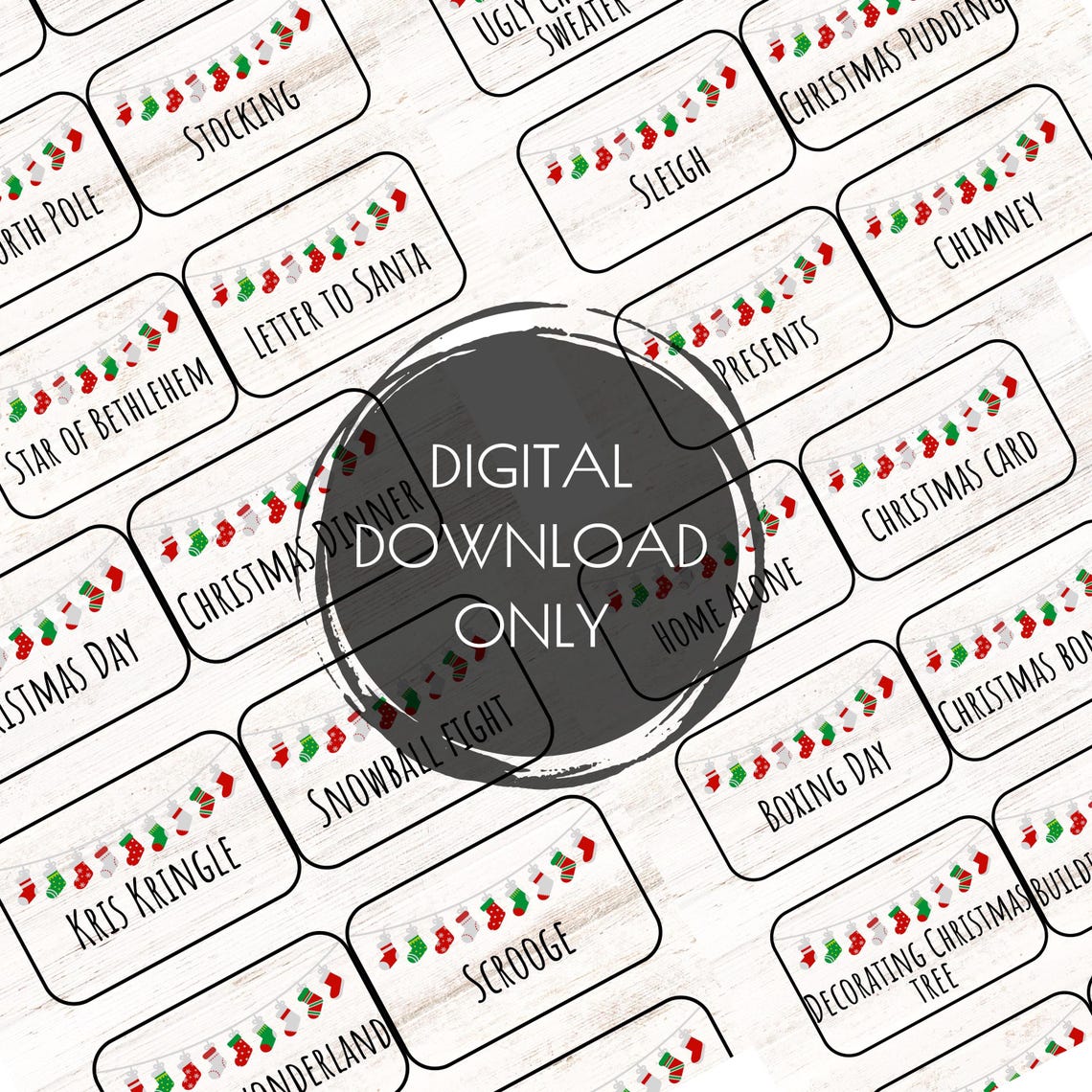 Christmas Charades Cards Printable, Fun Christmas Party Activities ...