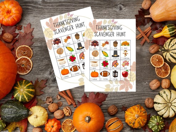 Printable Thanksgiving Scavenger Hunt Fall Scavenger Hunt - Etsy