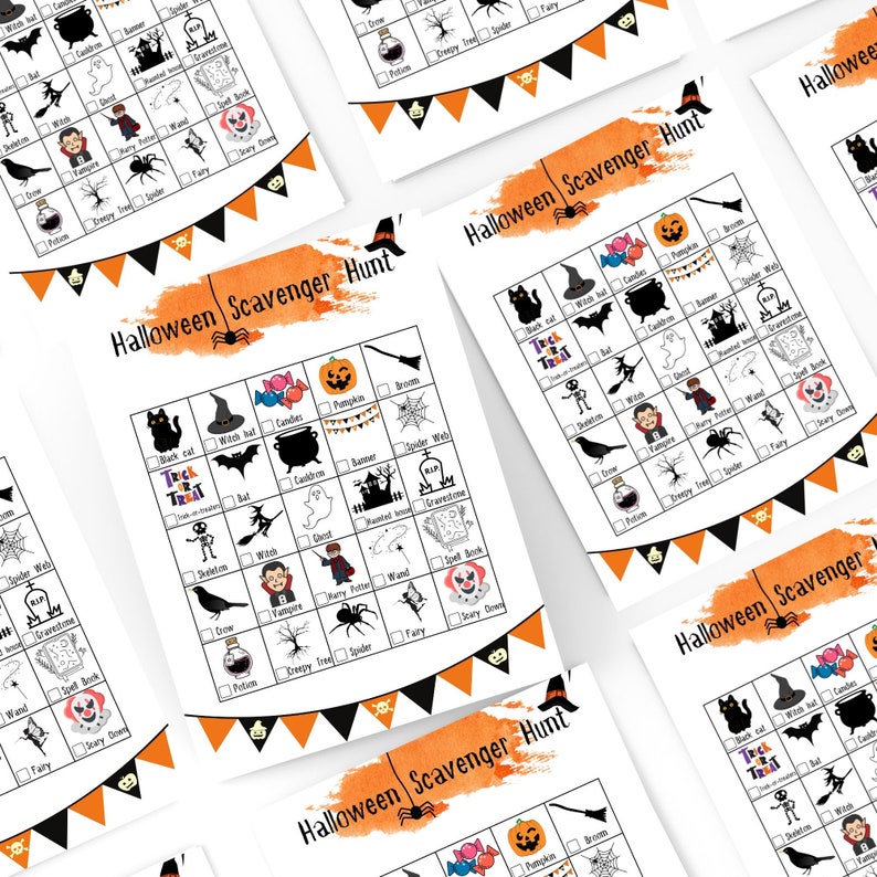 Printable Halloween Scavenger Hunt Activity, Fall Scavenger Hunt ...
