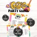 60s Party Games Bundle, Printable Hippie Birthday Party Activities ...