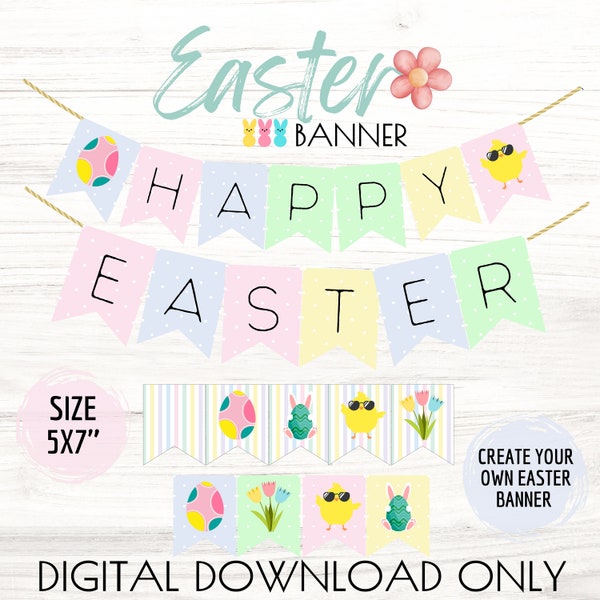 Easter Bunting - Etsy