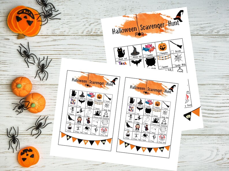 Printable Halloween Scavenger Hunt Activity Fall Scavenger - Etsy