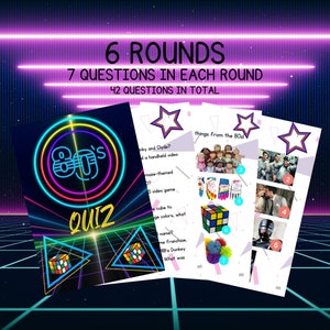 80s Themed Party Game Printable Back to the 80s Trivia Game - Etsy