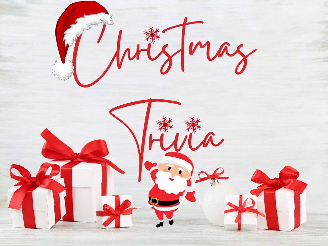 Printable Christmas Theme Party Triva, Holiday Party Quiz, Fun ...