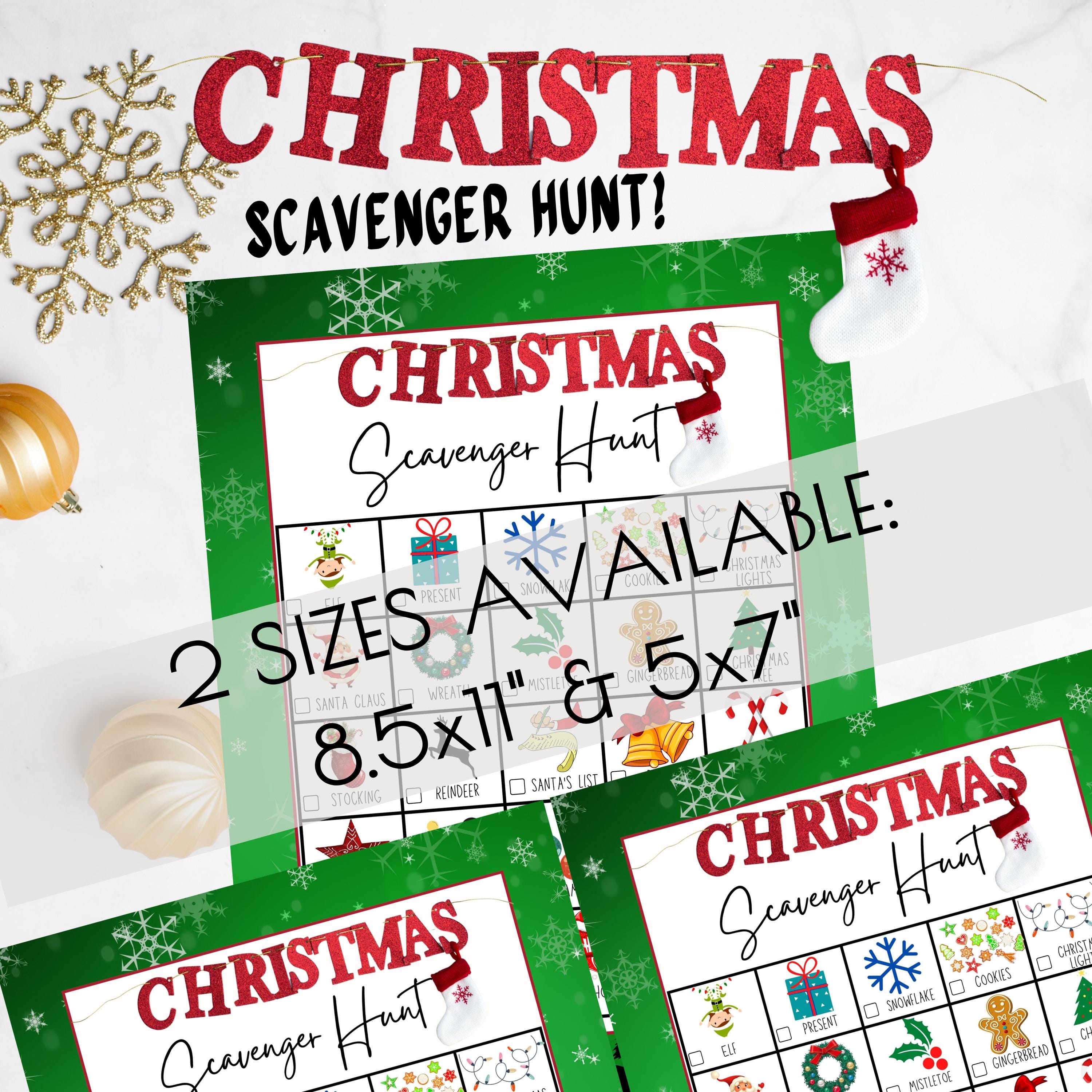 Printable Christmas SCAVENGER HUNT, Winter Scavenger Hunt, Outdoor ...