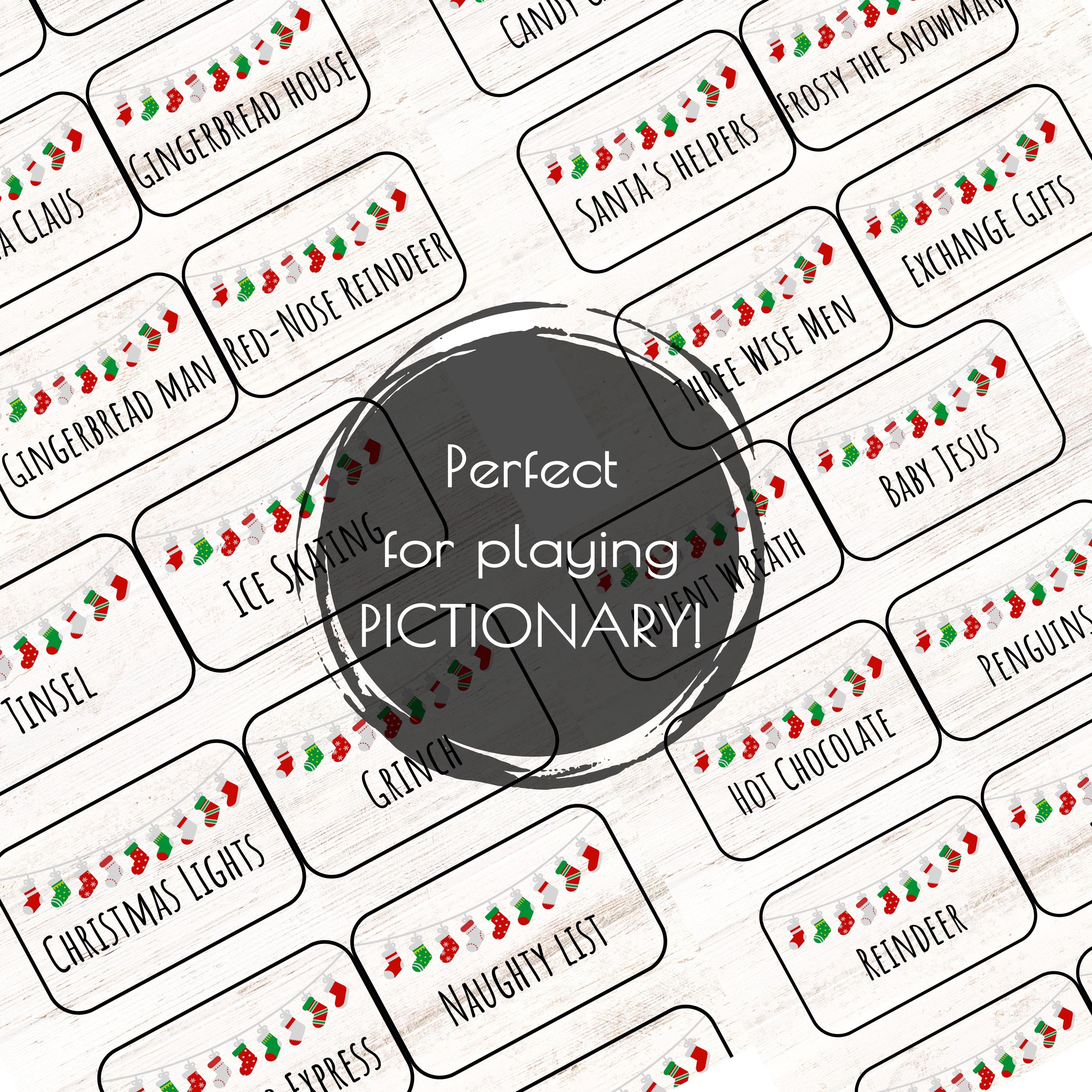 Christmas Charades Cards Printable, Fun Christmas Party Activities ...