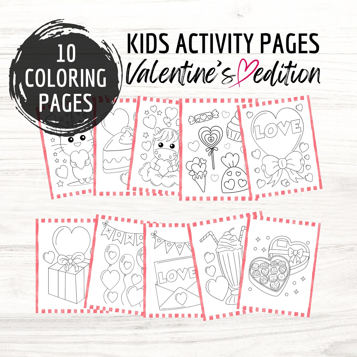 Valentine's Day Activity Pages for Kids, Valentine's Theme Party Games ...