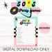 50s Theme Party Games Bundle, Printable 50s Rock and Roll Birthday ...
