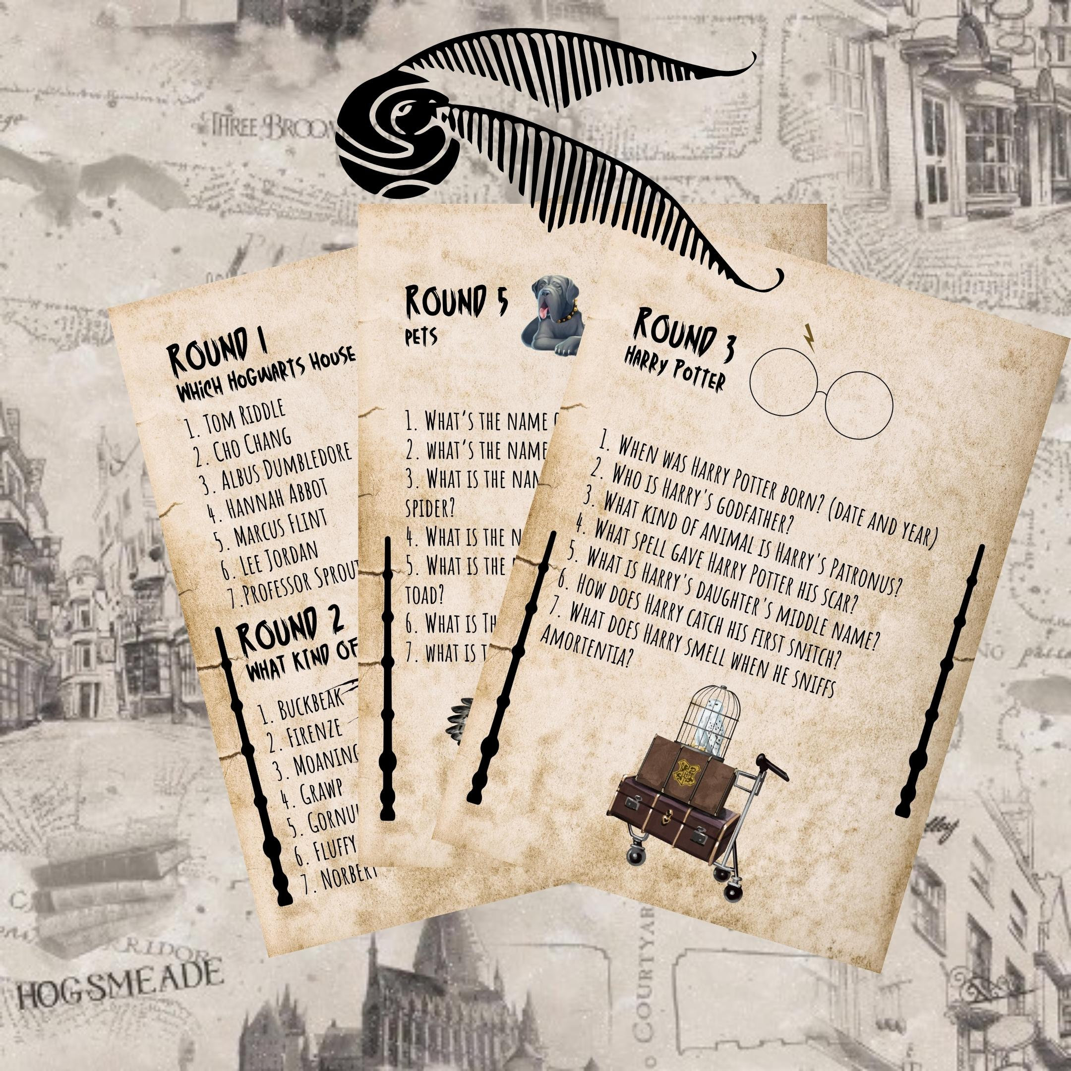 Wizarding World Printable Party Game, Magic Themed Party Activity Ideas ...