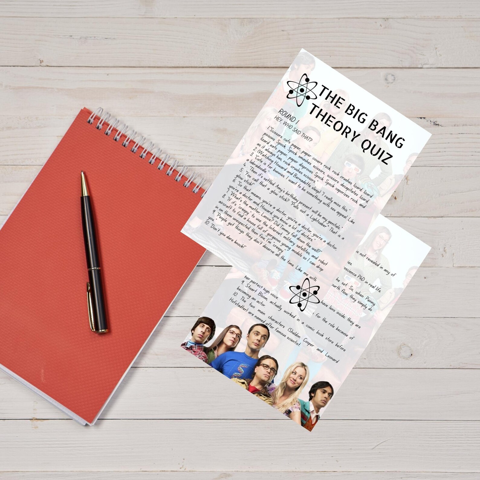 Printable the Big Bang Theory Party Game, Science Themed Party Activity ...